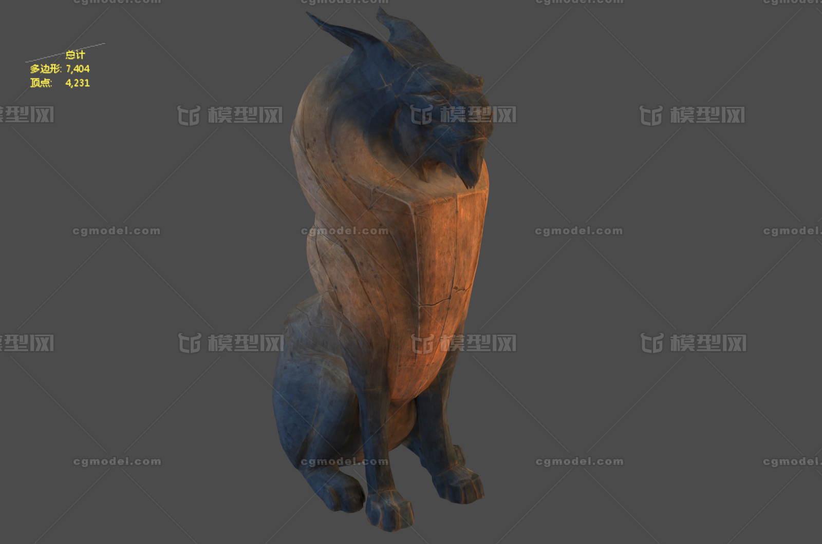 古埃及石头雕塑模型-场景部件模型库-其他模型下载-cg模型网