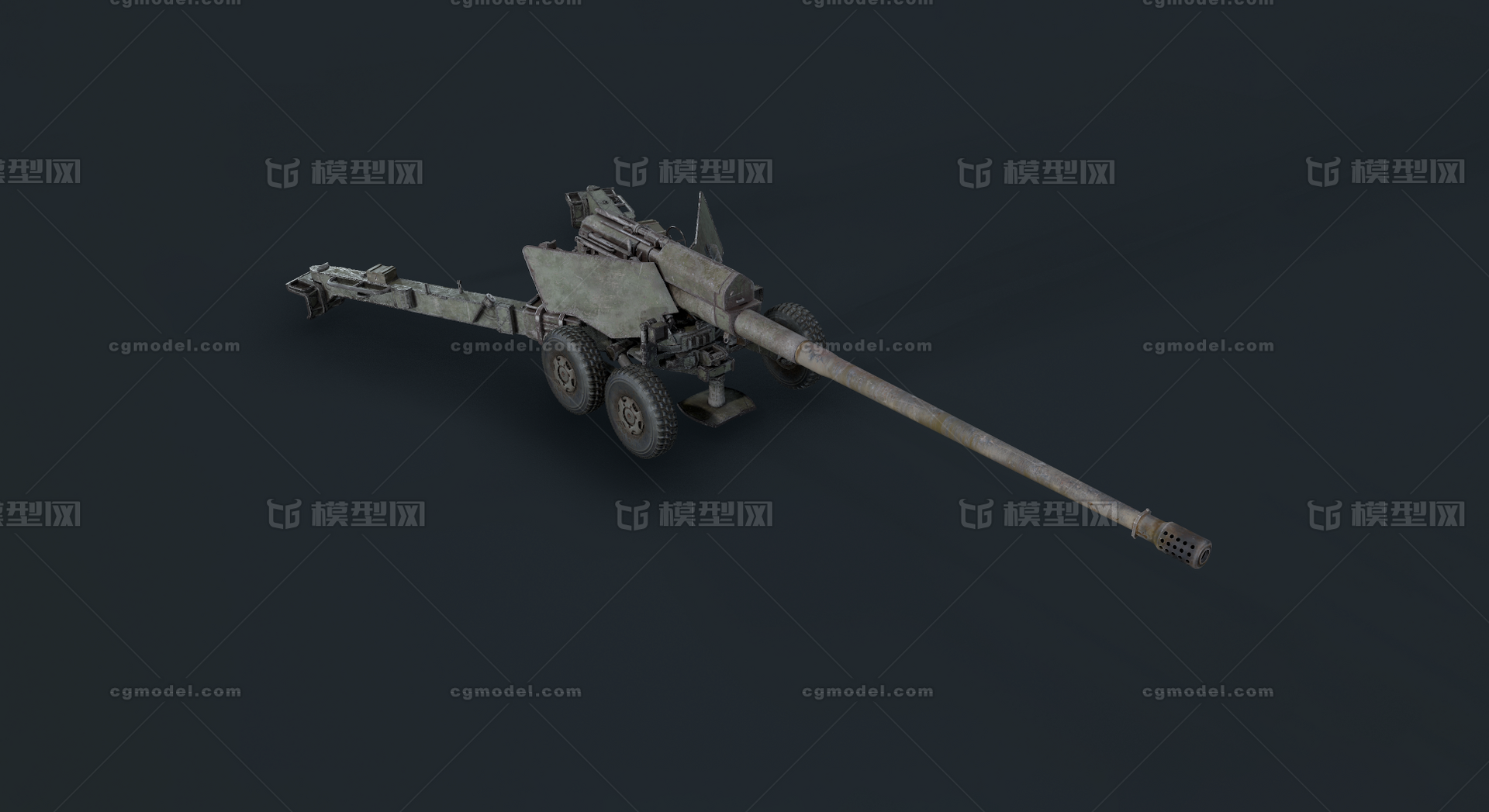 次世代写实俄罗斯2A36式牵引加农炮模型-火炮器械模型库-3ds Max(.max)模型下载-cg模型网