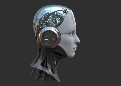 人工智能AI 机器人头像模型-机器人／机甲模型库-FBX(.fbx)模型下载-cg模型网