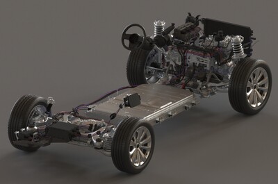 理想one新能源增程式 混合动力L8L9模型-车辆部件模型库-3ds Max(.max)模型下载-cg模型网