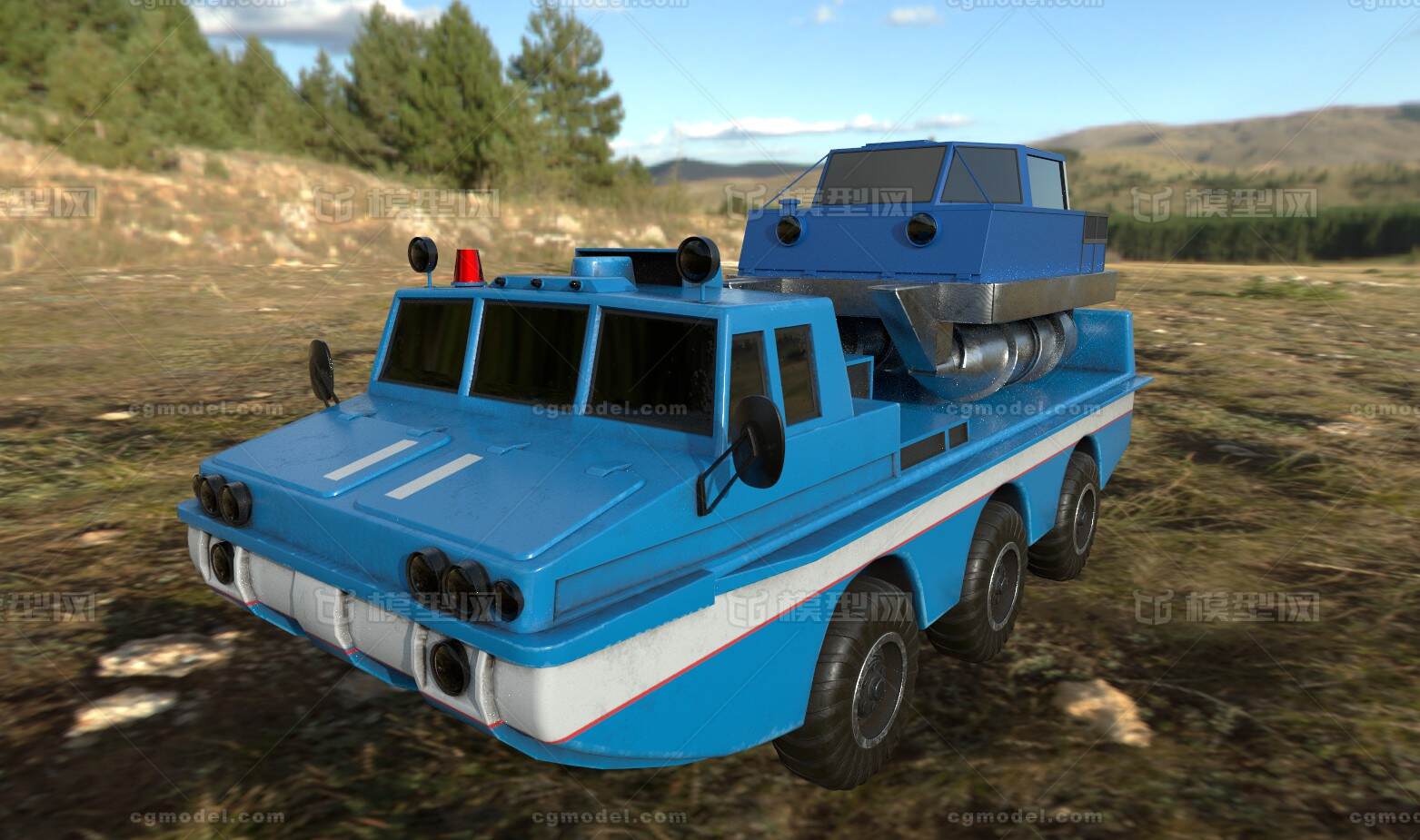 ZIL 2906全地形车模型-工程车模型库-3ds Max(.max)模型下载-cg模型网