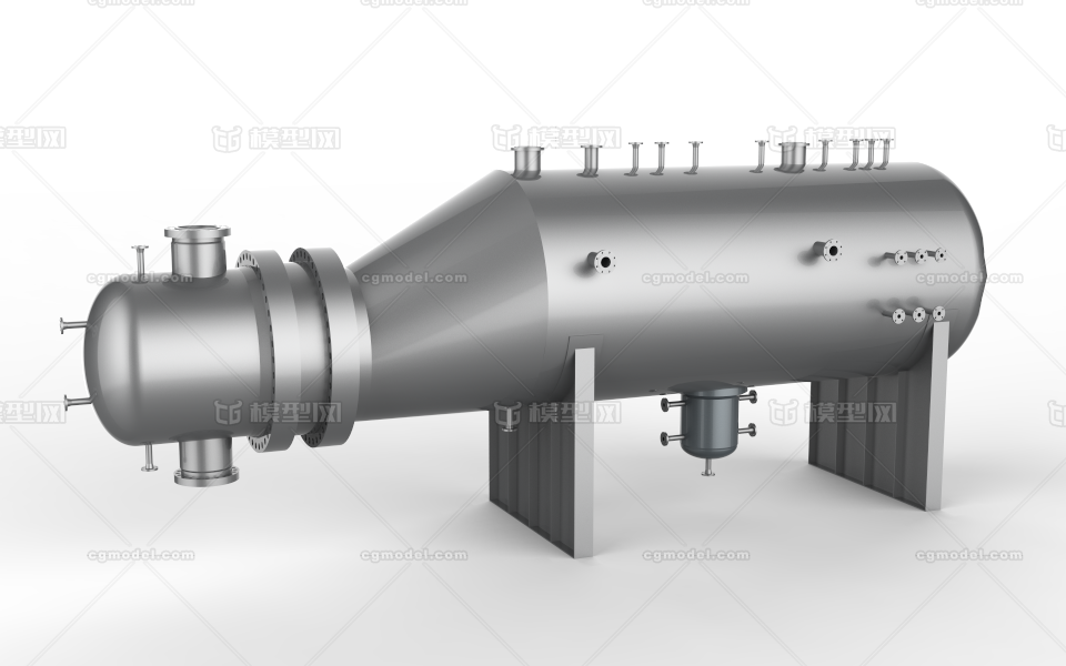 TEMA BKU管壳式换热器模型-工业设备模型库-Rhinoceros 3D(.3dm)模型下载-cg模型网