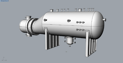 TEMA BKU管壳式换热器模型-工业设备模型库-Rhinoceros 3D(.3dm)模型下载-cg模型网