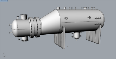 TEMA BKU管壳式换热器模型-工业设备模型库-Rhinoceros 3D(.3dm)模型下载-cg模型网