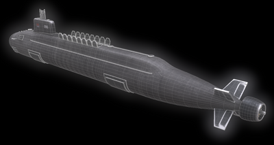 096型核潜艇（中）模型-潜艇模型库-OBJ(.obj/.mtl)模型下载-cg模型网