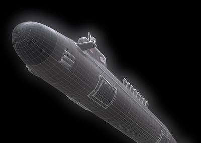 096型核潜艇（中）模型-潜艇模型库-OBJ(.obj/.mtl)模型下载-cg模型网