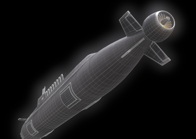 096型核潜艇（中）模型-潜艇模型库-OBJ(.obj/.mtl)模型下载-cg模型网