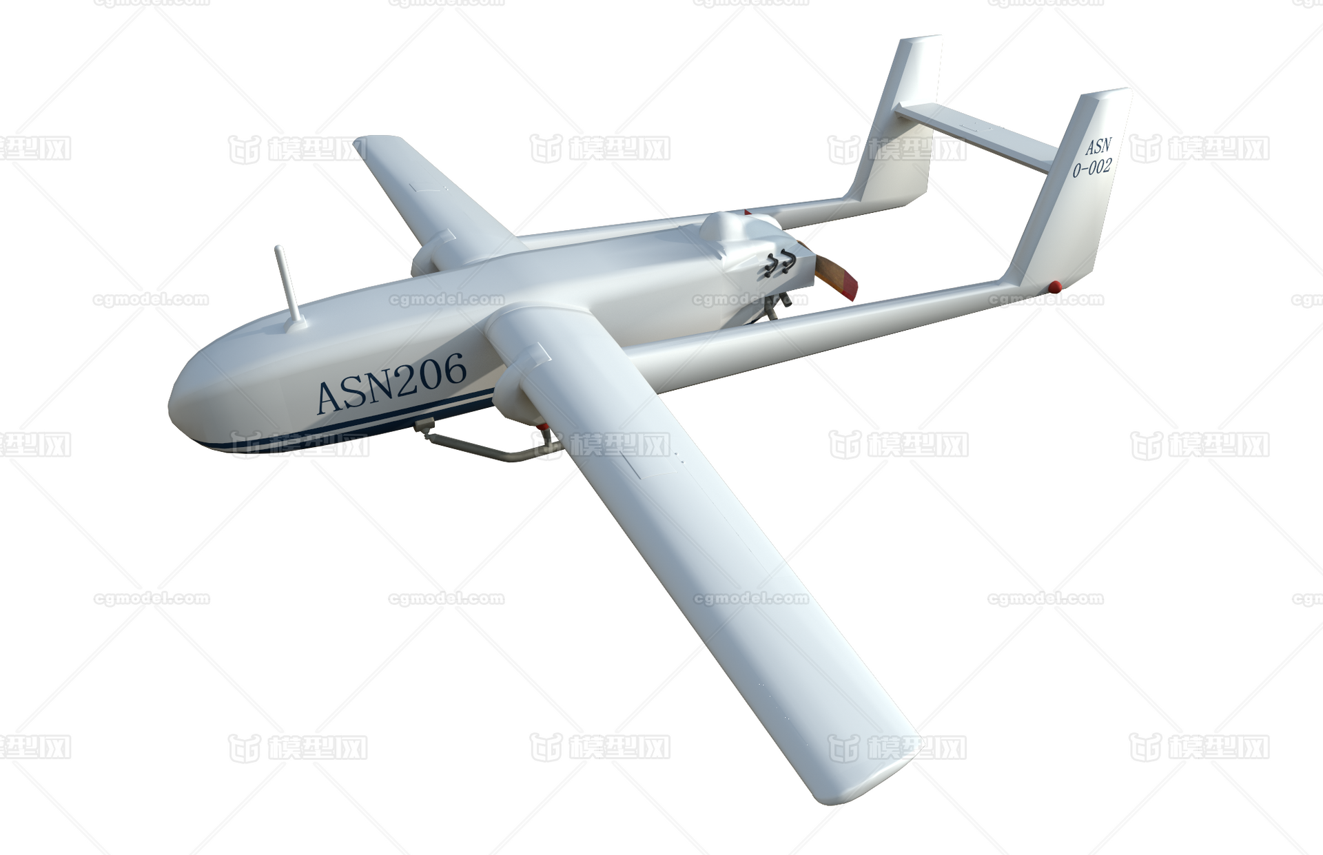 国产无人机 ASN206模型-无人机模型库-3ds Max(.max)模型下载-cg模型网