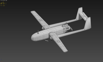 国产无人机 ASN206模型-无人机模型库-3ds Max(.max)模型下载-cg模型网
