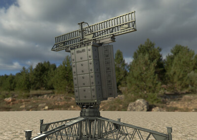 意大利RAT-31S三坐标雷达模型-其他器械模型库-3ds Max(.max)模型下载-cg模型网