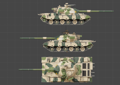ZTZ88A坦克 4k贴图模型-装甲车／坦克模型库-OBJ(.obj/.mtl)模型下载-cg模型网