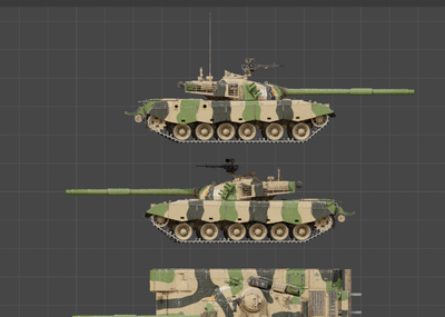 ZTZ-96主战坦克 4k模型-装甲车／坦克模型库-OBJ(.obj/.mtl)模型下载-cg模型网