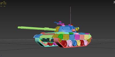 ZTZ88A坦克 4k贴图模型-装甲车／坦克模型库-OBJ(.obj/.mtl)模型下载-cg模型网