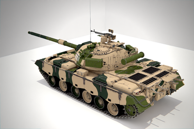 ZTZ88A坦克 4k贴图模型-装甲车／坦克模型库-OBJ(.obj/.mtl)模型下载-cg模型网