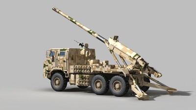 PCL181车载榴弹炮 155毫米车载炮模型-装甲车／坦克模型库-3ds Max(.max)模型下载-cg模型网