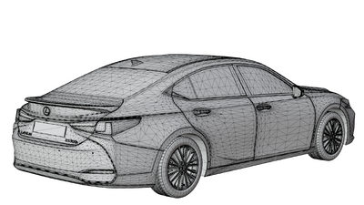 雷克萨斯 ES300h模型-轿车模型库-3ds Max(.max)模型下载-cg模型网
