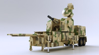 陆盾-3000防空系统 LD-3000模型-火炮器械模型库-3ds Max(.max)模型下载-cg模型网