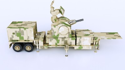 陆盾-3000防空系统 LD-3000模型-火炮器械模型库-3ds Max(.max)模型下载-cg模型网