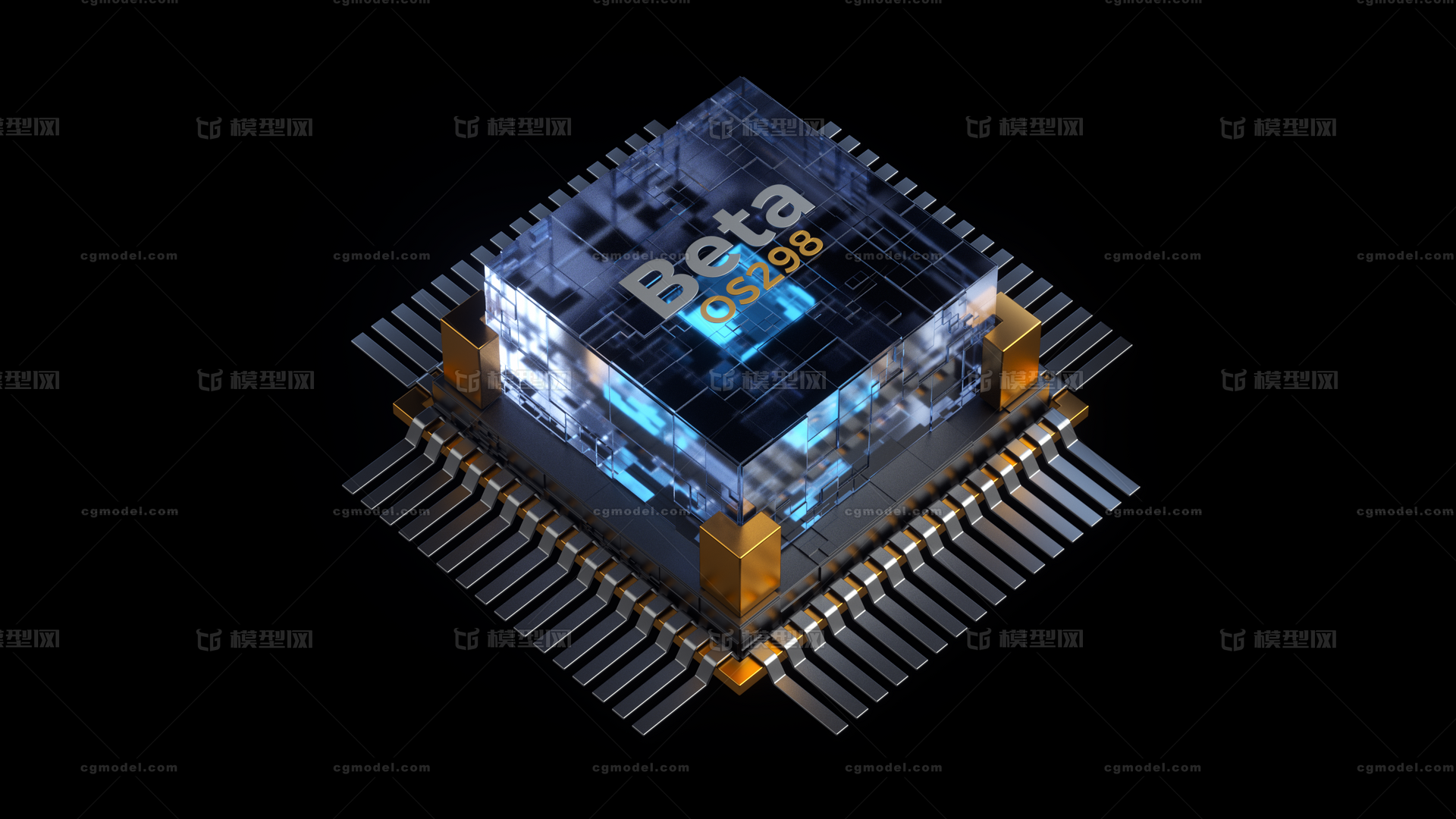 芯片模型 手机芯片模型CPU芯片电子芯片模型-电路板模型库-Cinema 4D(.c4d)模型下载-cg模型网