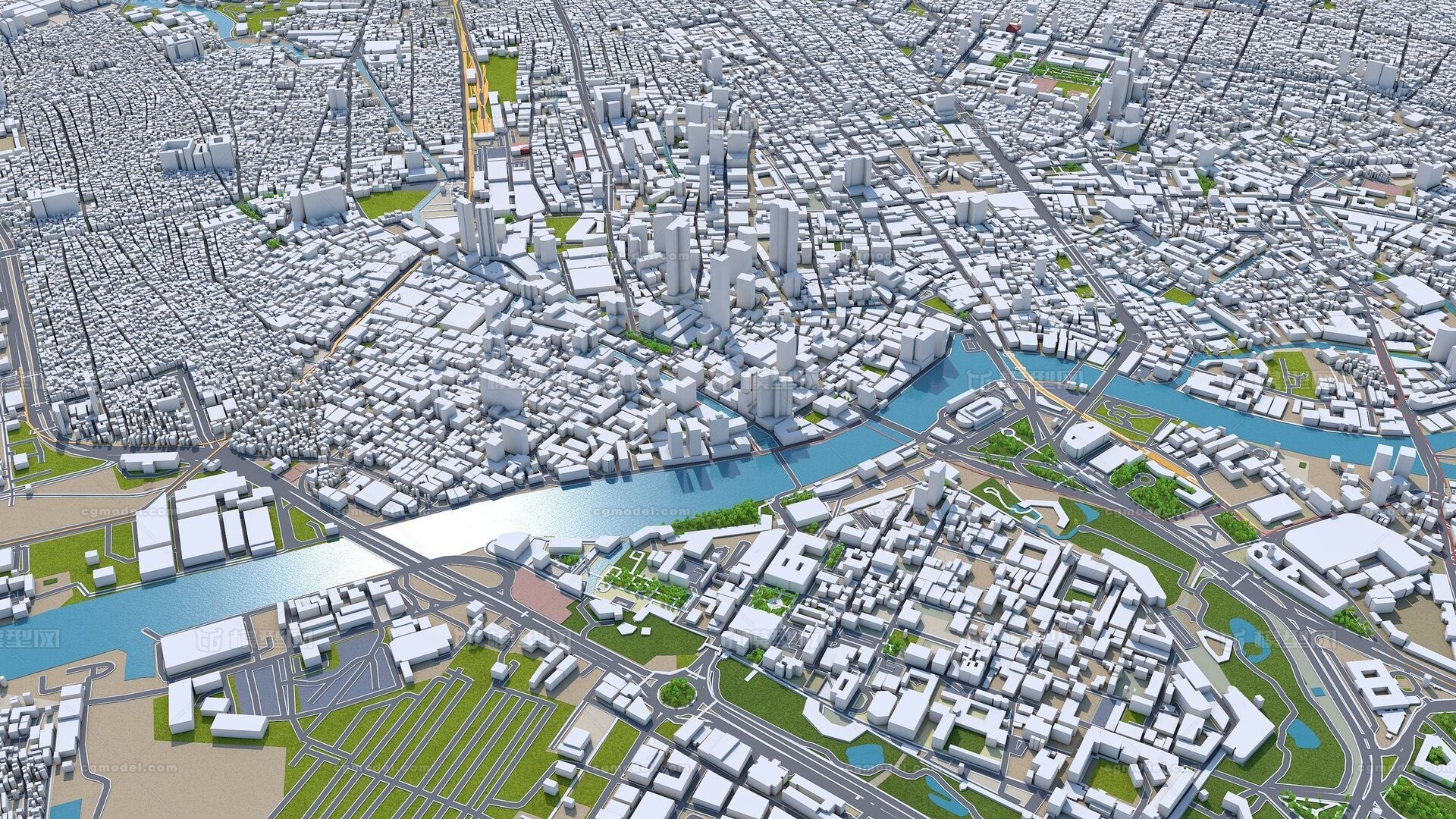 马尼拉全城鸟瞰图 菲律宾马尼拉城市地图模型-现代场景模型库-Rhinoceros 3D(.3dm)模型下载-cg模型网