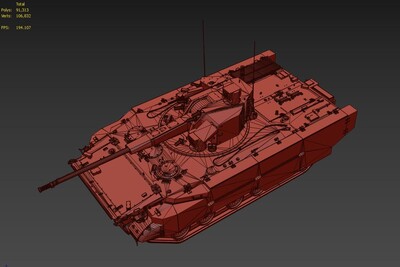 2S38坦克 PBR次世代模型-装甲车／坦克模型库-FBX(.fbx)模型下载-cg模型网