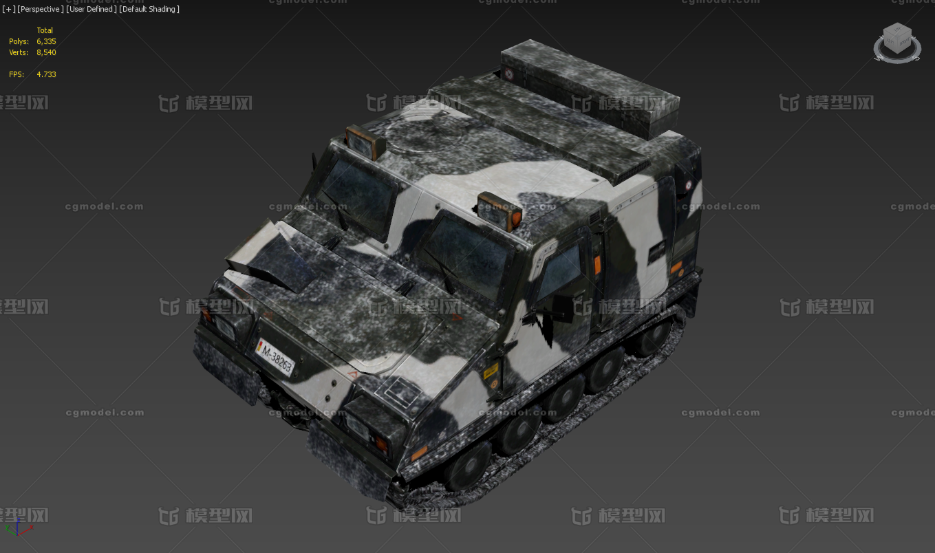 瑞典BV206履带式装甲全地形车模型-装甲车／坦克模型库-3ds Max(.max)模型下载-cg模型网