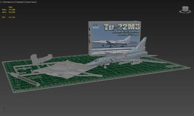 俄罗斯Tu-22轰炸机 KH58导弹模型-军用飞机模型库-3ds Max(.max)模型下载-cg模型网