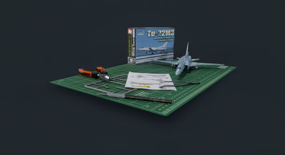 俄罗斯Tu-22轰炸机 KH58导弹模型-军用飞机模型库-3ds Max(.max)模型下载-cg模型网