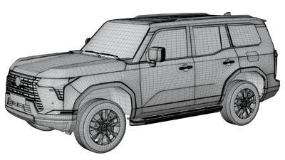 雷克萨斯 GX550模型-越野车模型库-3ds Max(.max)模型下载-cg模型网