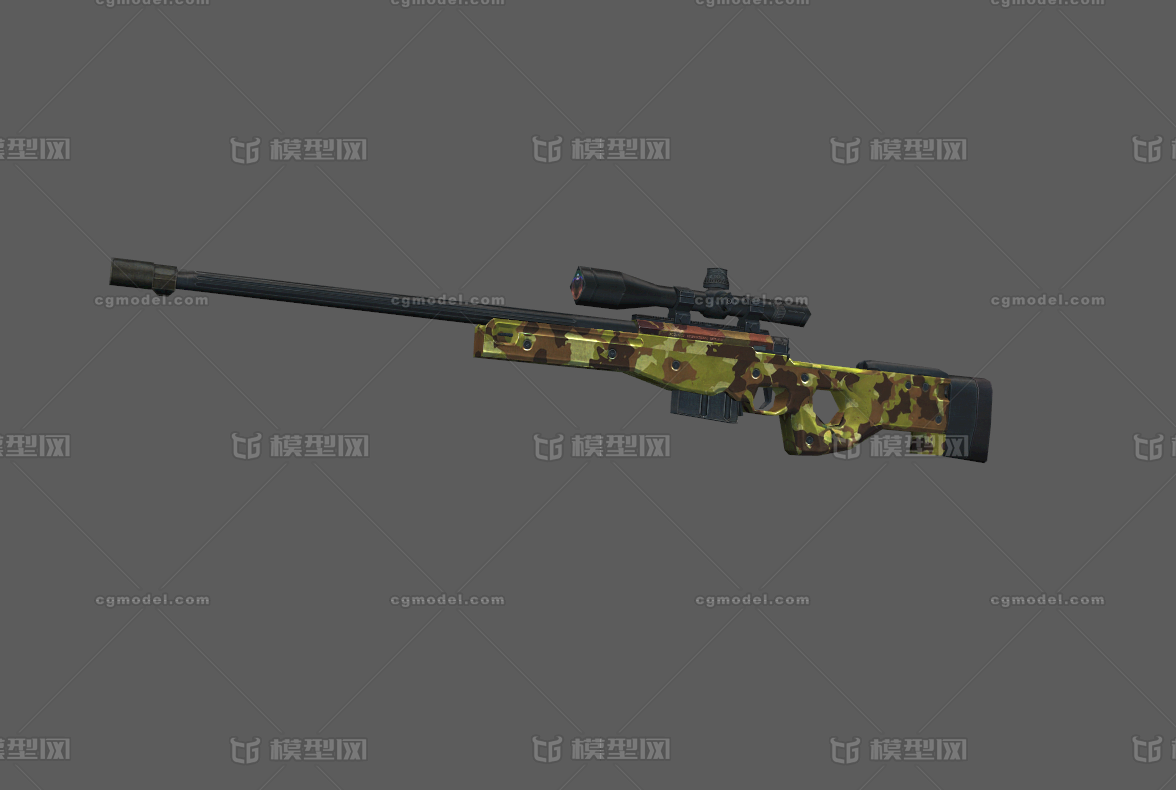 AWM 狙击枪模型-枪械模型模型库-3ds Max(.max)模型下载-cg模型网