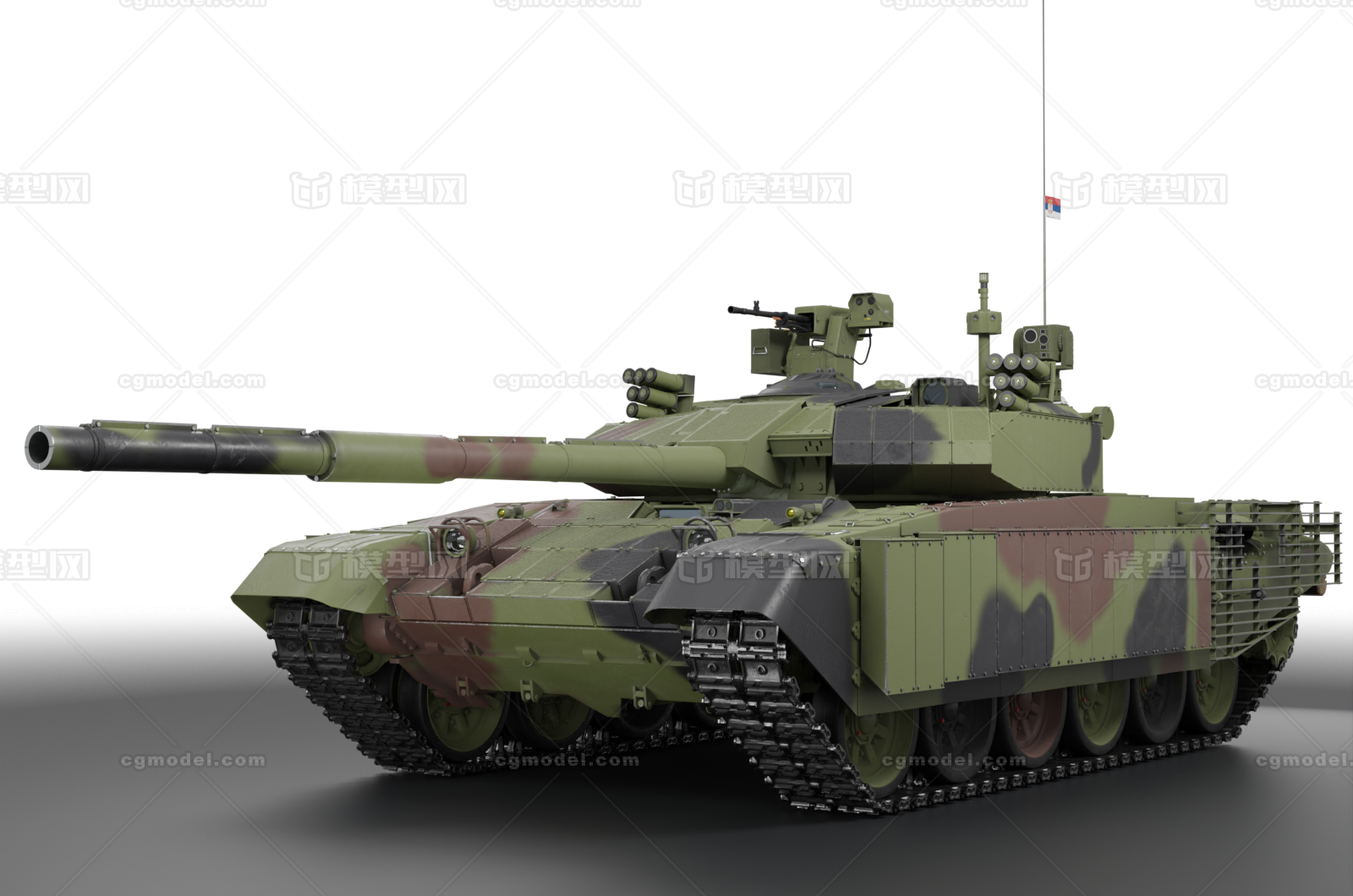 M-84AS2 T-72M模型-装甲车／坦克模型库-3ds Max(.max)模型下载-cg模型网