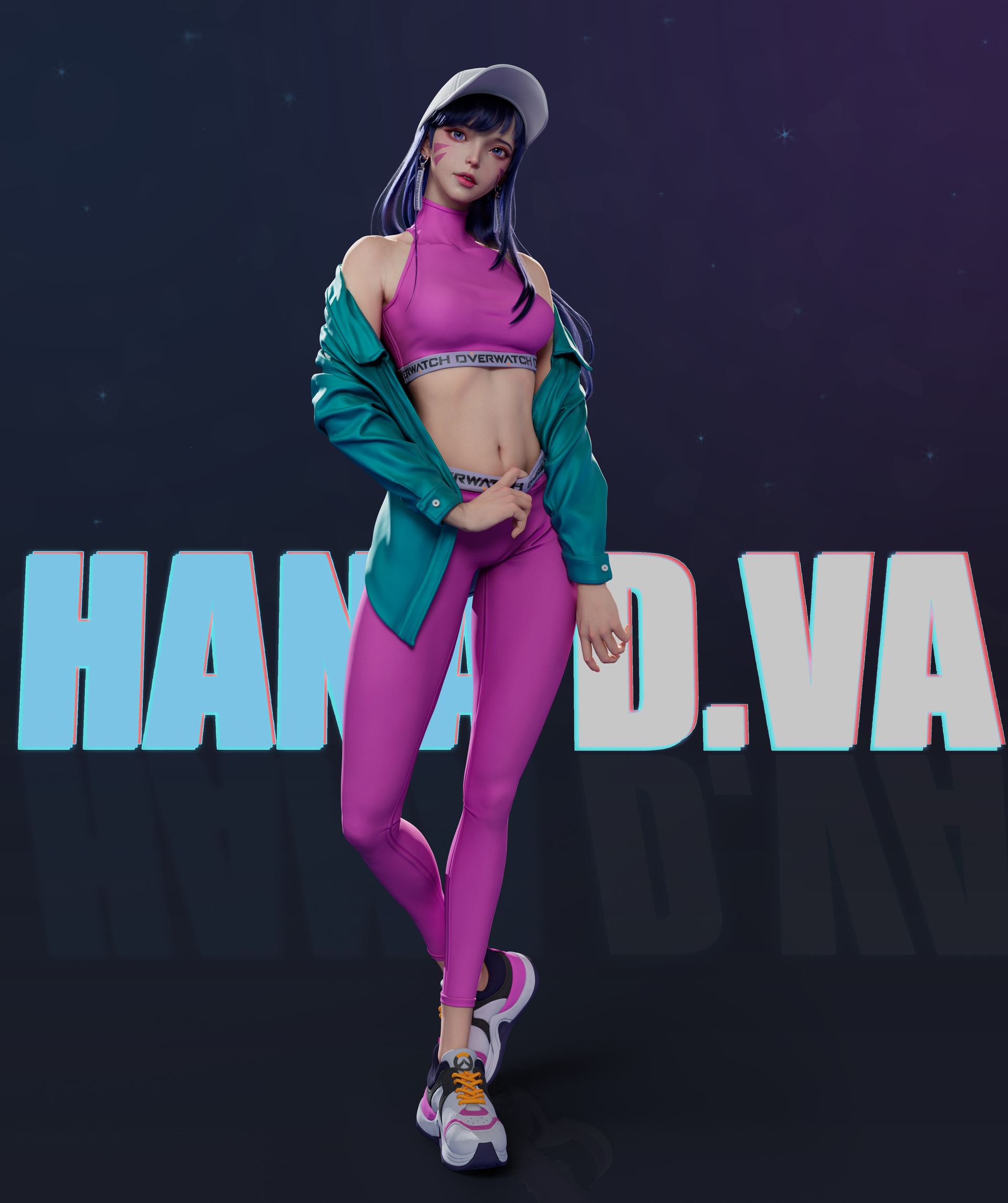 D.va-3D Fanart模型 - 角色/人物/生物 - 作品模型 - CG模型网