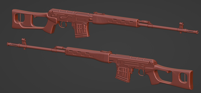 85式狙击枪 SVD模型-枪械模型模型库-FBX(.fbx)模型下载-cg模型网