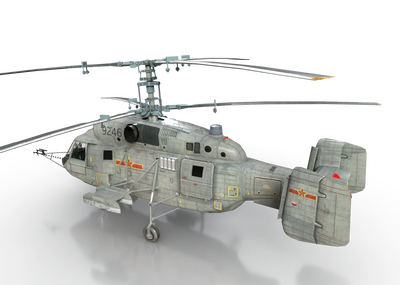 卡29舰载直升机 Ka-29模型-军用直升机模型库-3D Studio(.3ds)模型下载-cg模型网