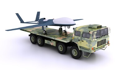 长鹰远程无人侦察机系统BZK-005模型-火炮器械模型库-3ds Max(.max)模型下载-cg模型网