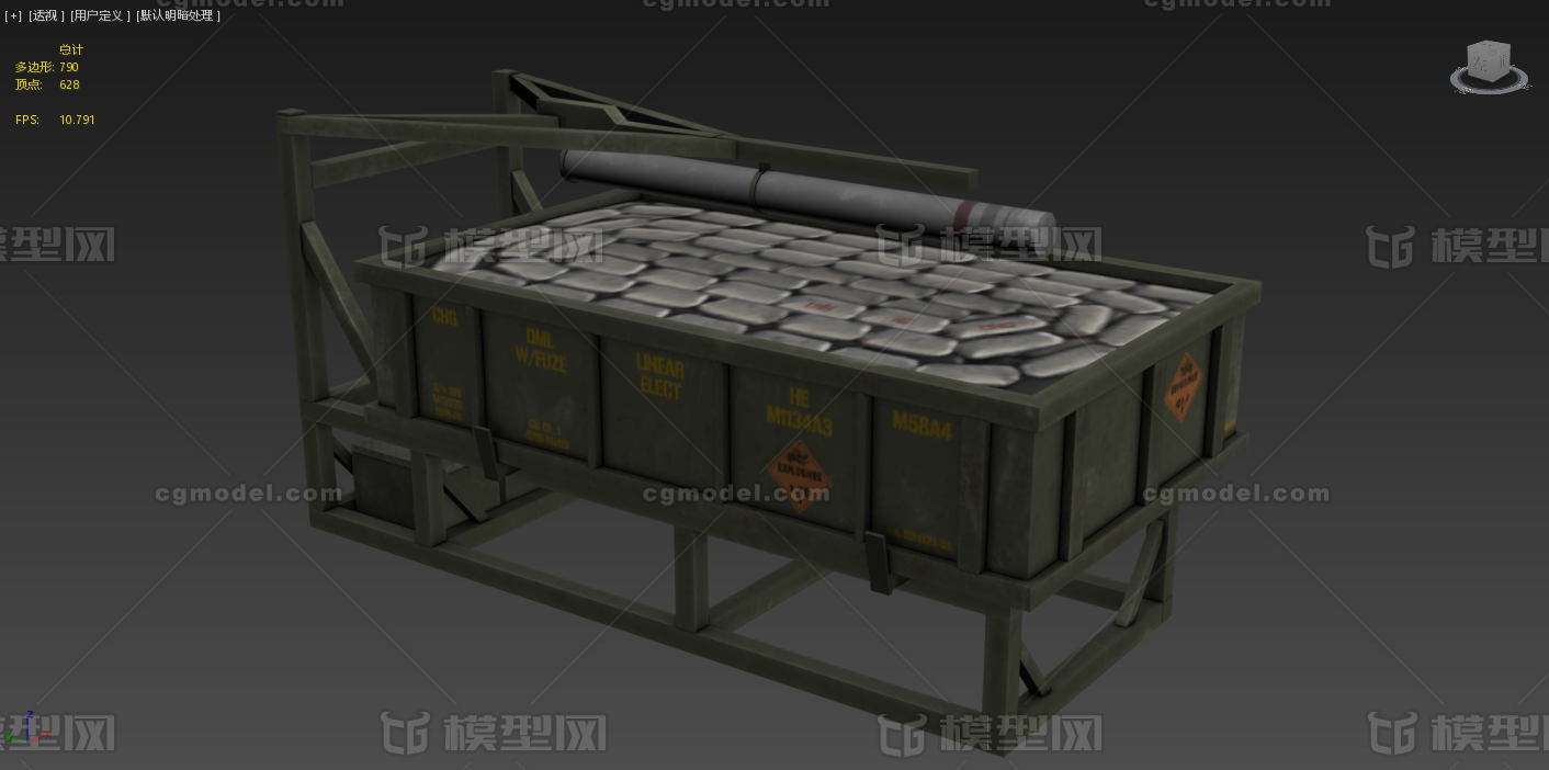 M58A3直列装药扫雷器 MICLIC模型-其他器械模型库-3ds Max(.max)模型下载-cg模型网