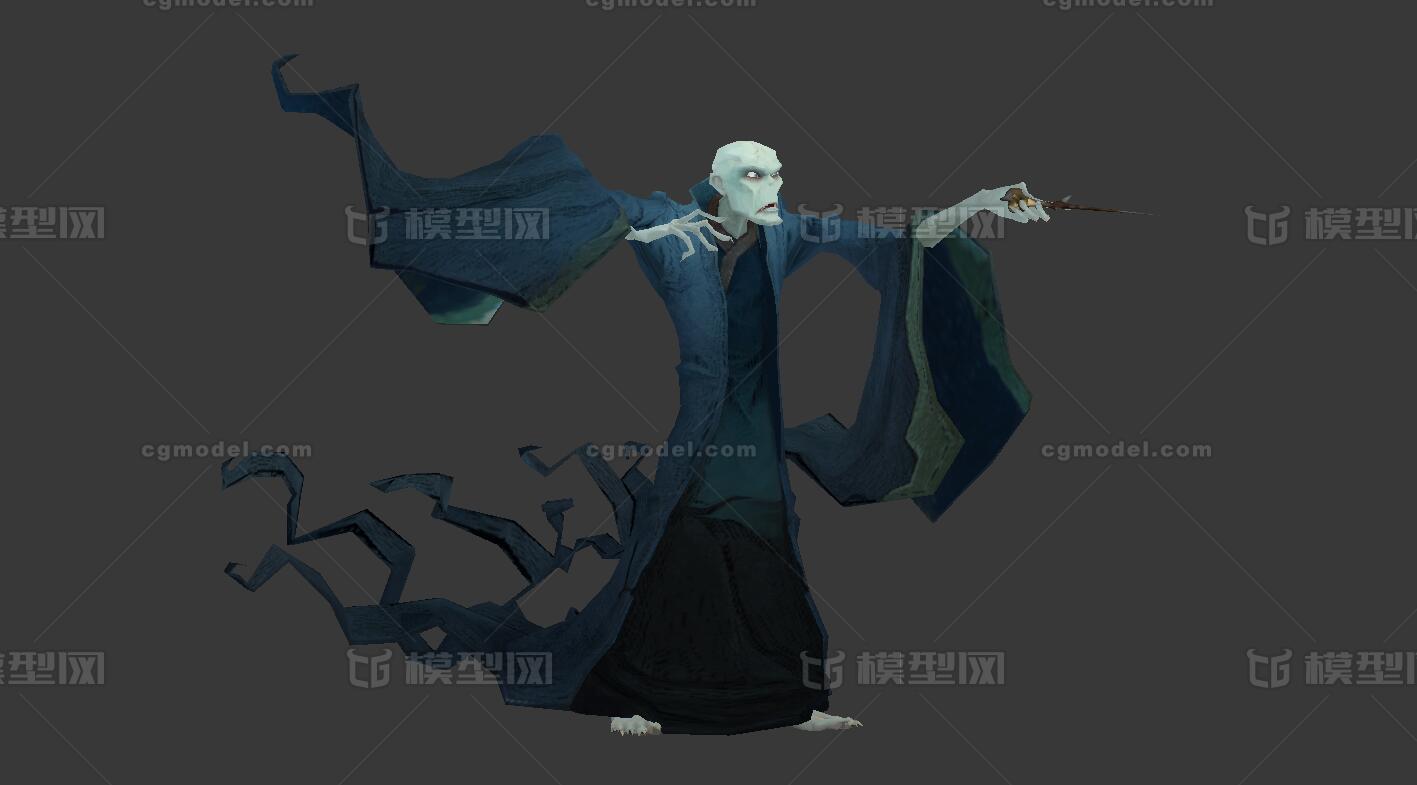哈利波特伏地魔模型-男人模型库-3ds Max(.max)模型下载-cg模型网