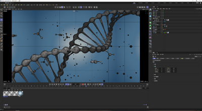 水分子DNA细胞精华水美妆水模型-细胞模型库-Cinema 4D(.c4d)模型下载-cg模型网