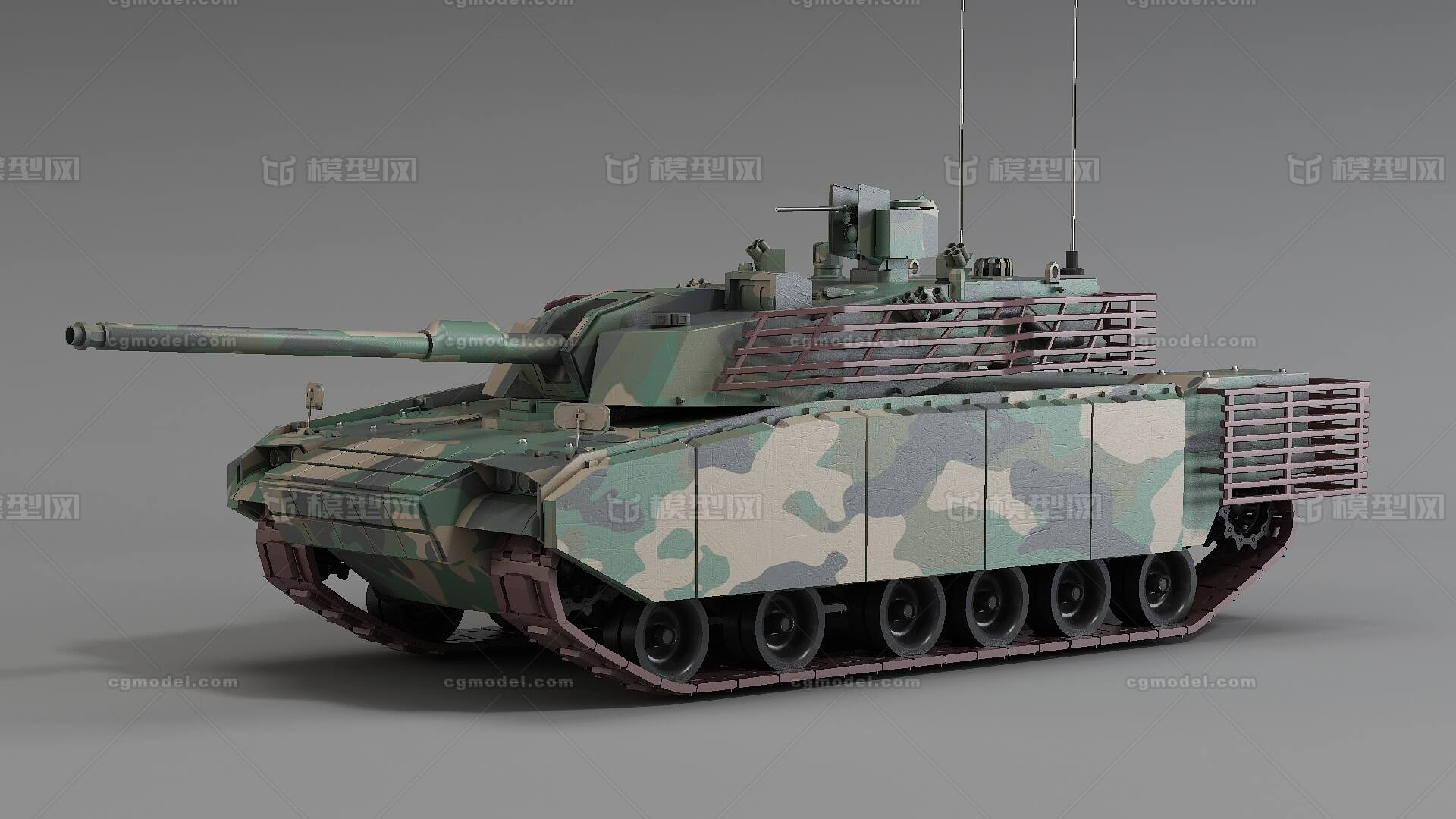 VT-5 VT5轻型坦克模型-装甲车／坦克模型库-3ds Max(.max)模型下载-cg模型网