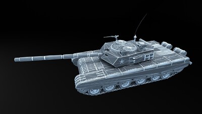 99A主战坦克模型-火炮器械模型库-3ds Max(.max)模型下载-cg模型网