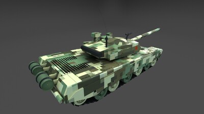 99A主战坦克模型-火炮器械模型库-3ds Max(.max)模型下载-cg模型网