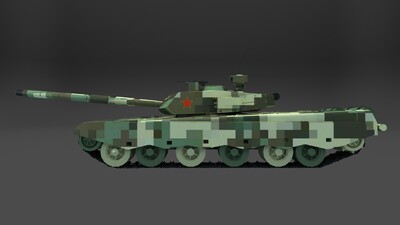 99A主战坦克模型-火炮器械模型库-3ds Max(.max)模型下载-cg模型网