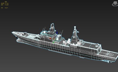 中国054B导弹护卫舰模型-军舰模型库-3ds Max(.max)模型下载-cg模型网