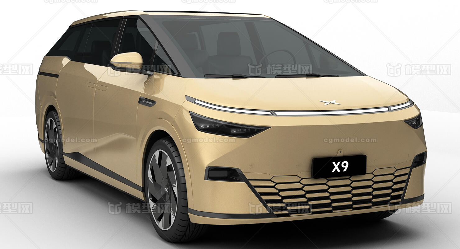 2024款小鹏X9 小鹏MPV模型-轿车模型库-3ds Max(.max)模型下载-cg模型网