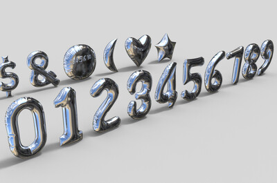 数字气球数字爱心气球012345678模型-场景部件模型库-3ds Max(.max)模型下载-cg模型网