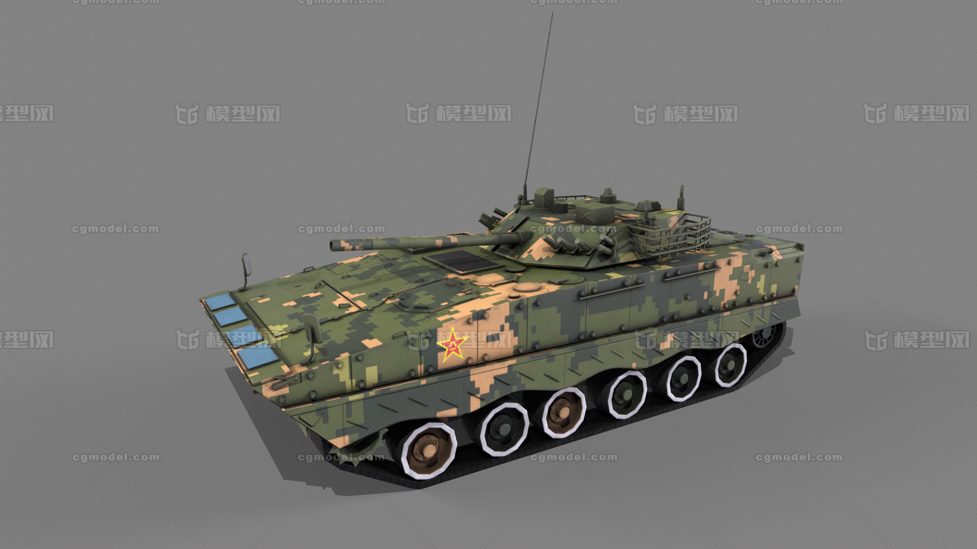 ZBD-04步兵战车 坦克模型-装甲车／坦克模型库-3ds Max(.max)模型下载-cg模型网
