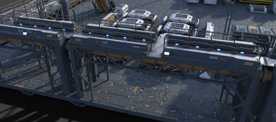 科幻外太空星球地表基地建筑设备 C473模型-科幻场景模型库-3ds Max(.max)模型下载-cg模型网