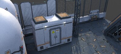 科幻外太空星球地表基地建筑设备 C473模型-科幻场景模型库-3ds Max(.max)模型下载-cg模型网