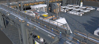 科幻外太空星球地表基地建筑设备 C473模型-科幻场景模型库-3ds Max(.max)模型下载-cg模型网