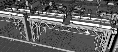 科幻外太空星球地表基地建筑设备 C473模型-科幻场景模型库-3ds Max(.max)模型下载-cg模型网